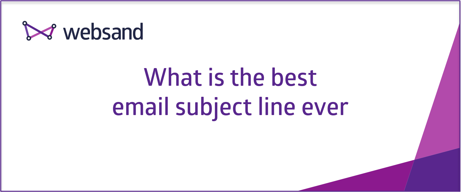 Best email subject line ever? | Websand